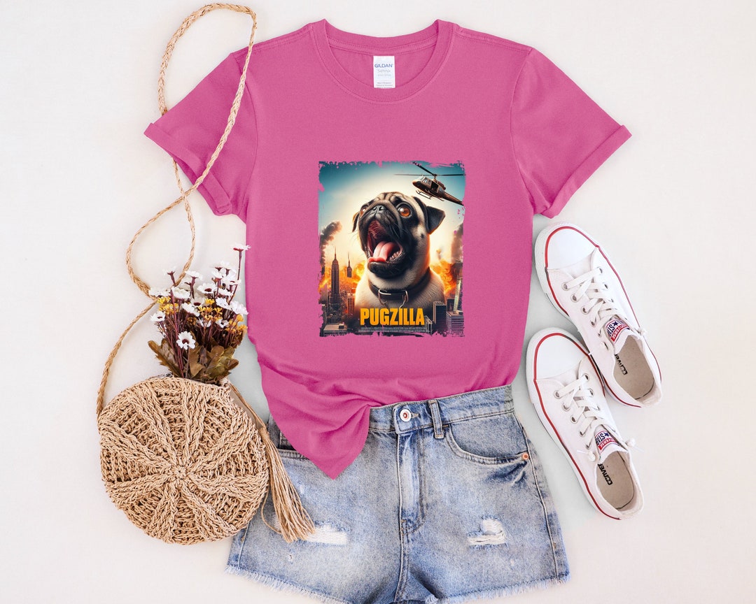 Pugzilla Shirt, Pug Shirt, Pug Dog Shirt, Pug Lover Tshirt, Pug Mom ...