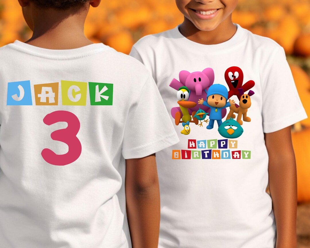 Pocoyo and Friends Family Birthday Shirts, Custom Pocoyo Shirt ...