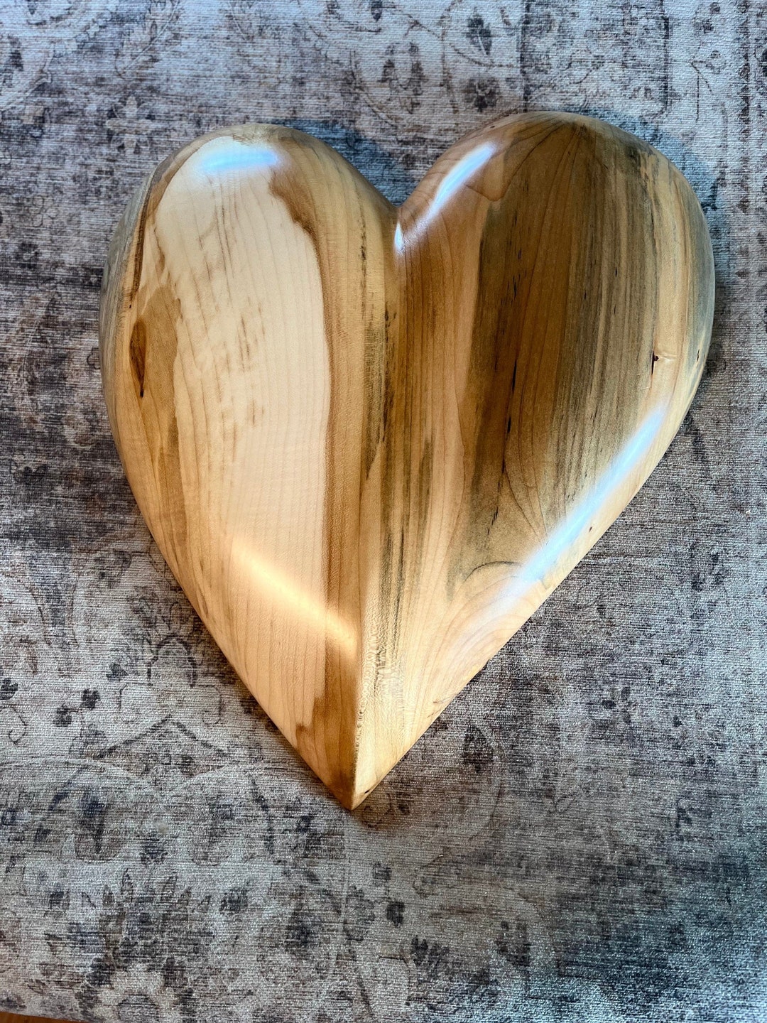 3 D Heart Maple Wood Anniversarie Gift 20th Anniversary Wooden Art ...