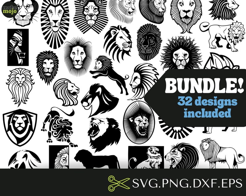 LION SVG Bundle/lion Svg/lion Png/lion Png Bundle/lion Stencil Svg - Etsy