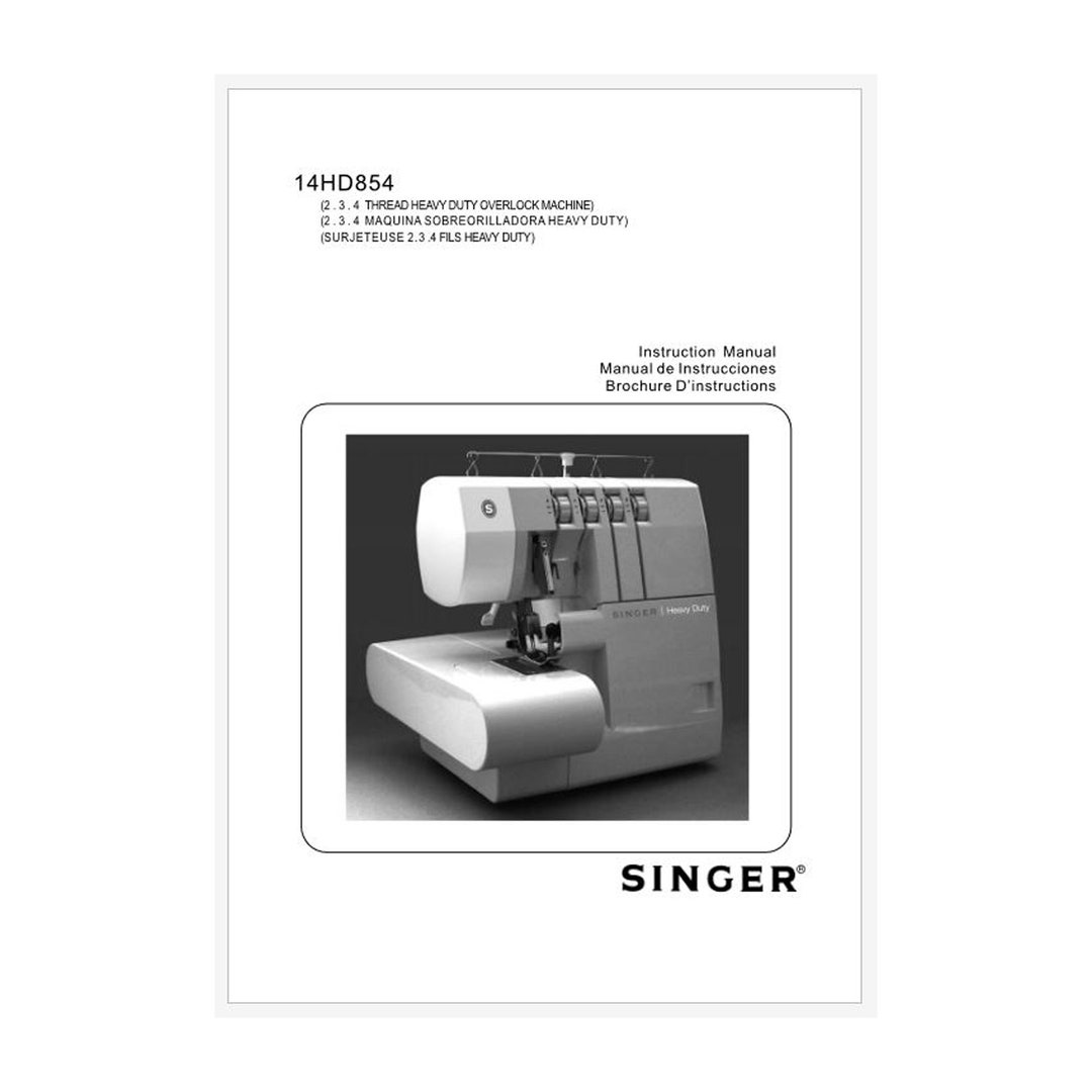 Singer 14HD854 Heavy Duty Overlock Machine Instruction Manual Users ...