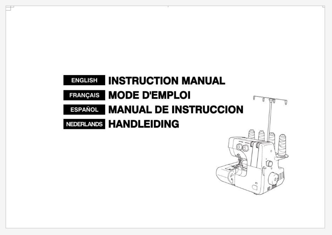 Baby Lock Pro-line 097 Serger Sewing Machine User's Instruction Manual ...