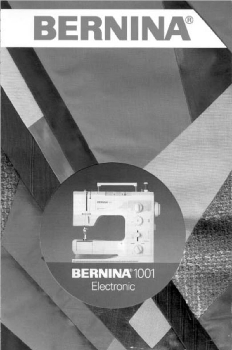 Bernina 1001 Sewing Machine Instruction Manual Users Guide PDF Instant ...