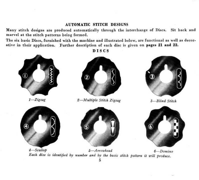 Singer Automatic 306 306K and 306W Sewing Machine Manual Users Guide ...