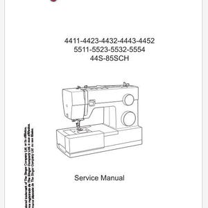Singer Sewing Machine Service Manual: Models 4411, 5511 + (PDF Download ...