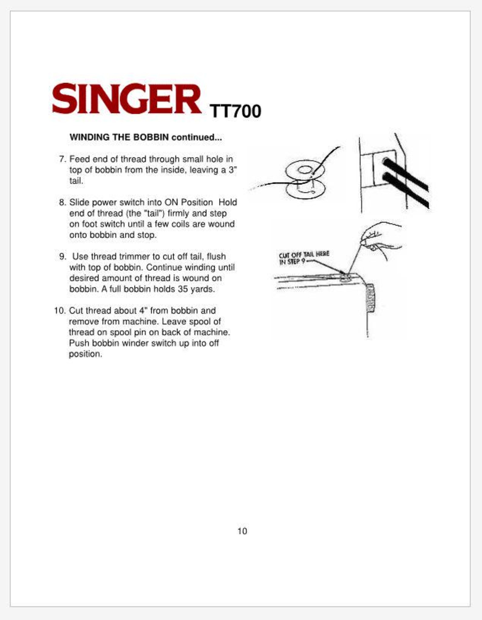 Singer Tiny Taylor TT700 Operator's Instruction Manual PDF Download - Etsy