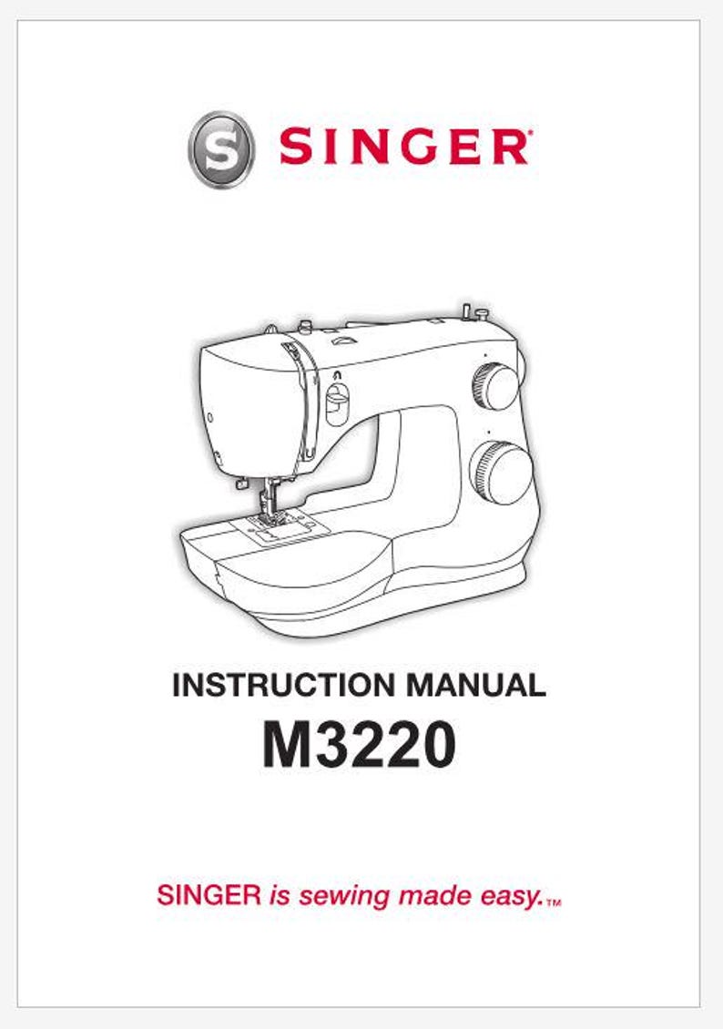Singer Model M3220 Operation Instruction Manual PDF - Etsy