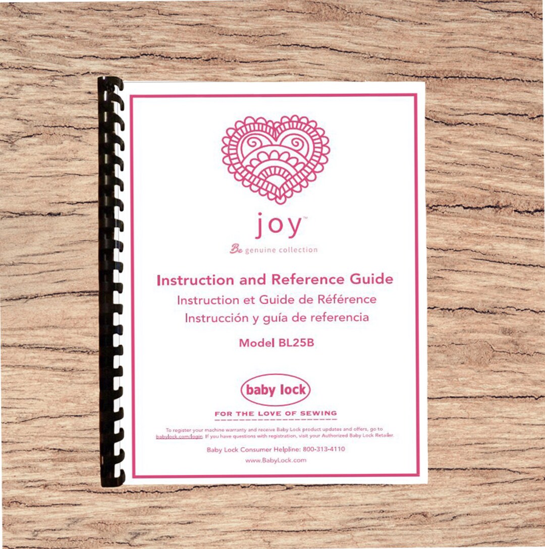 Baby Lock Joy BL25B Instruction Manual Reprint Comb Bound - Etsy