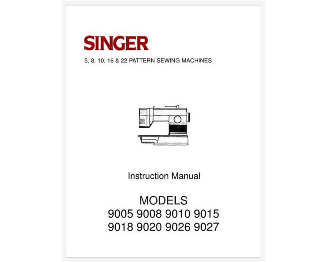 Singer 9005, 9008, 9010 and 9015 Operation Instruction Manual PDF - Etsy