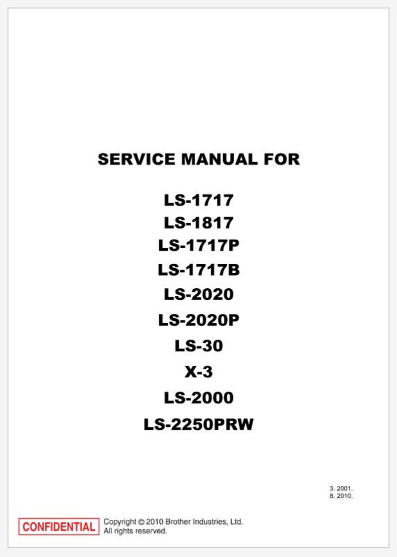 Brother LS2000 and LS2250PRW Electric Sewing Machine Adjustment and ...