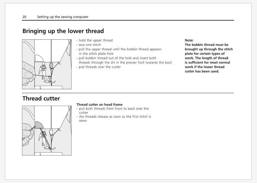 Bernina Activa 220, Activa 230 and Activa 240 Operation Instruction ...