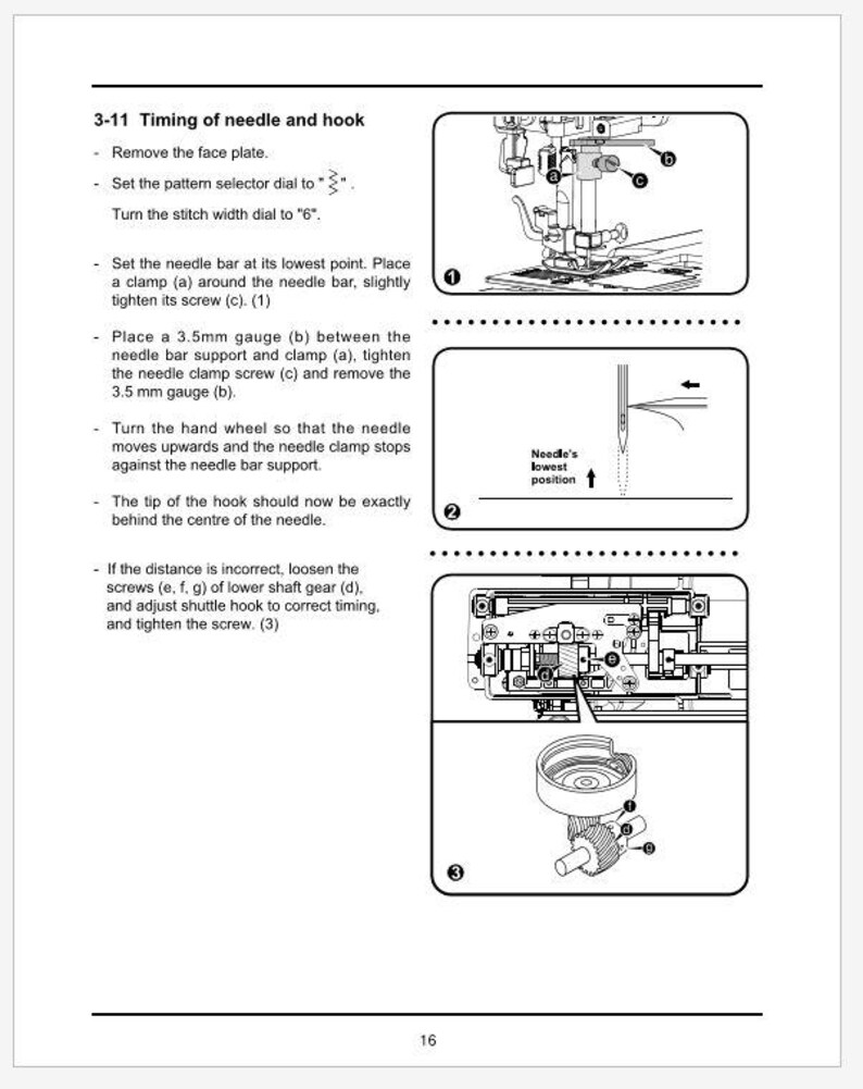 Singer Sewing Machine Service Manual: Models 4411, 5511, 44S - Printed ...