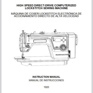 Alfa 1920 Computerized Lockstitch Sewing Machine Instruction Manual PDF ...