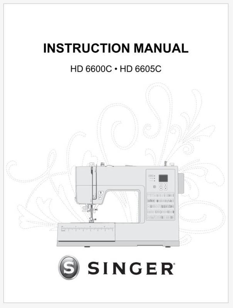 Singer HD6600C and HD6605C Heavy Duty Instruction Manual Owner's Manual ...