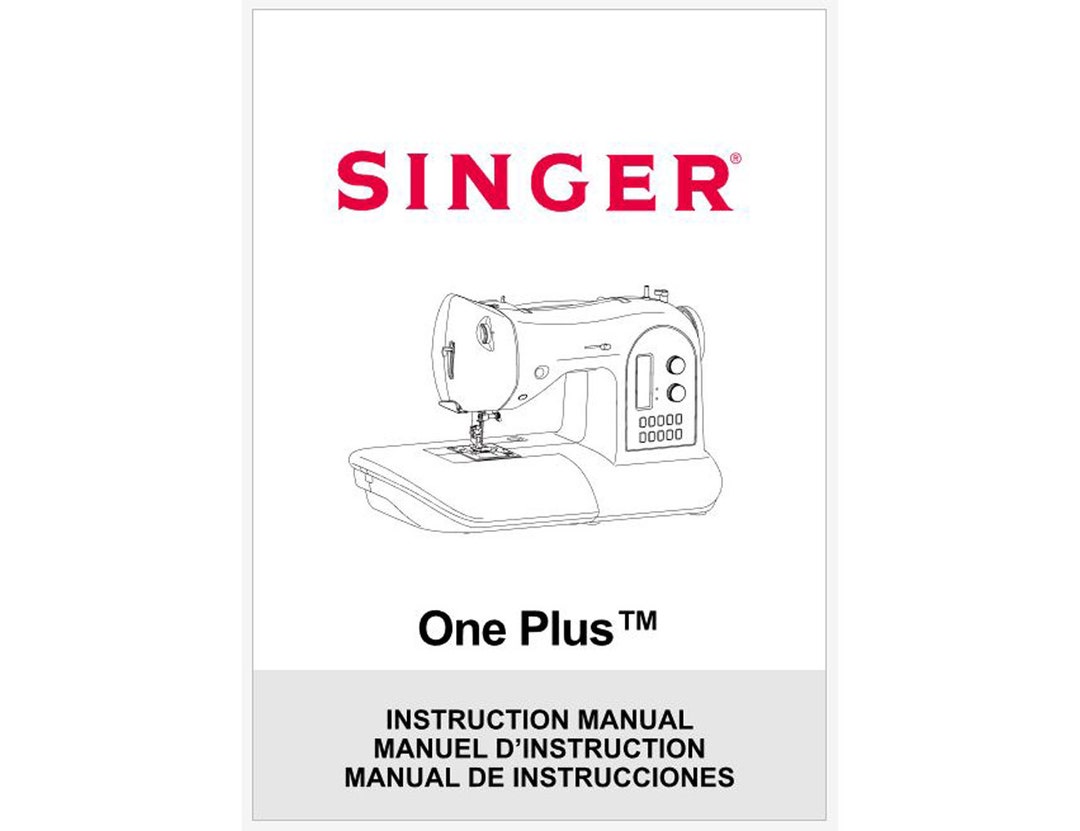 Singer One Plus Sewing Machine: Instruction Manual (PDF) - Etsy