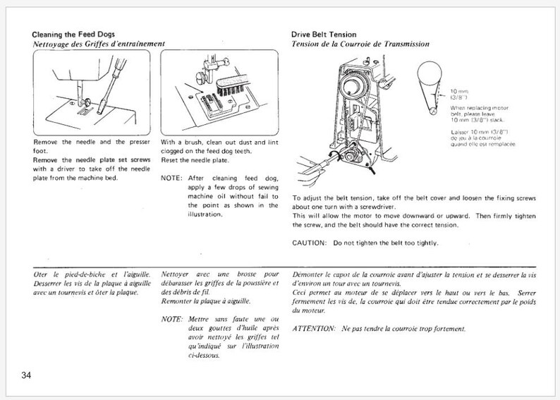 Janome Model 344 Operator's Instruction Manual PDF Instant Download - Etsy
