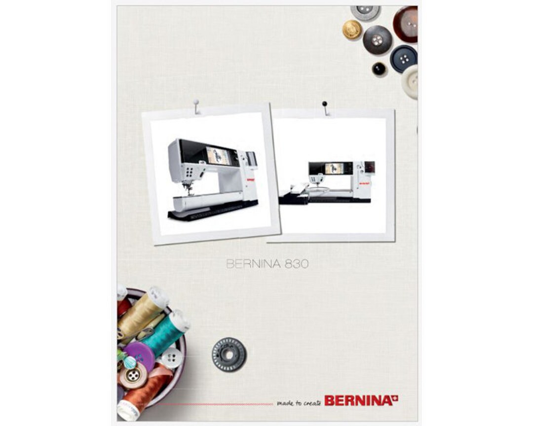 Bernina Model 830 User's Instruction Manual PDF Instant Download - Etsy