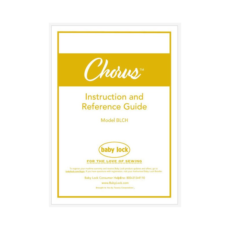 Baby Lock CHORUS BLCH Instruction Manual PDF Instant Download - Etsy