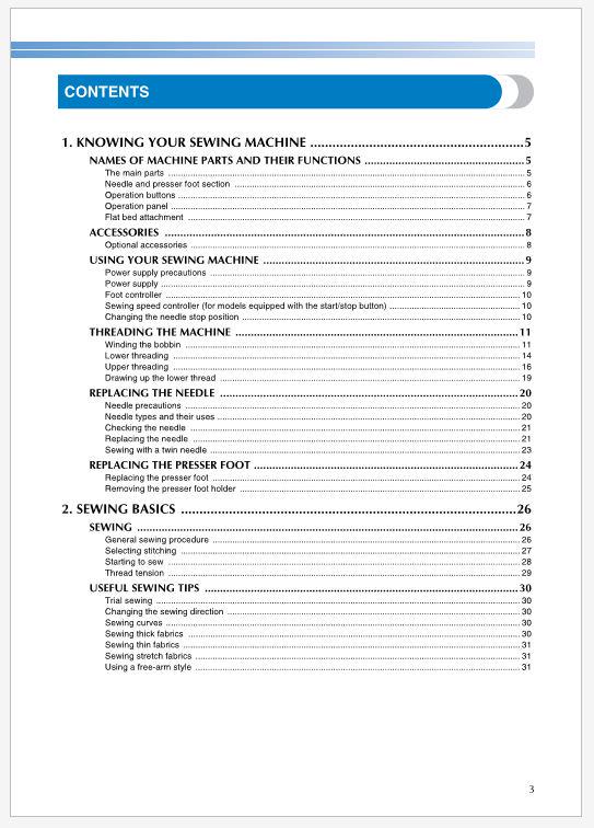 Brother Model XR6600 Operation Instruction Manual Instant Download - Etsy