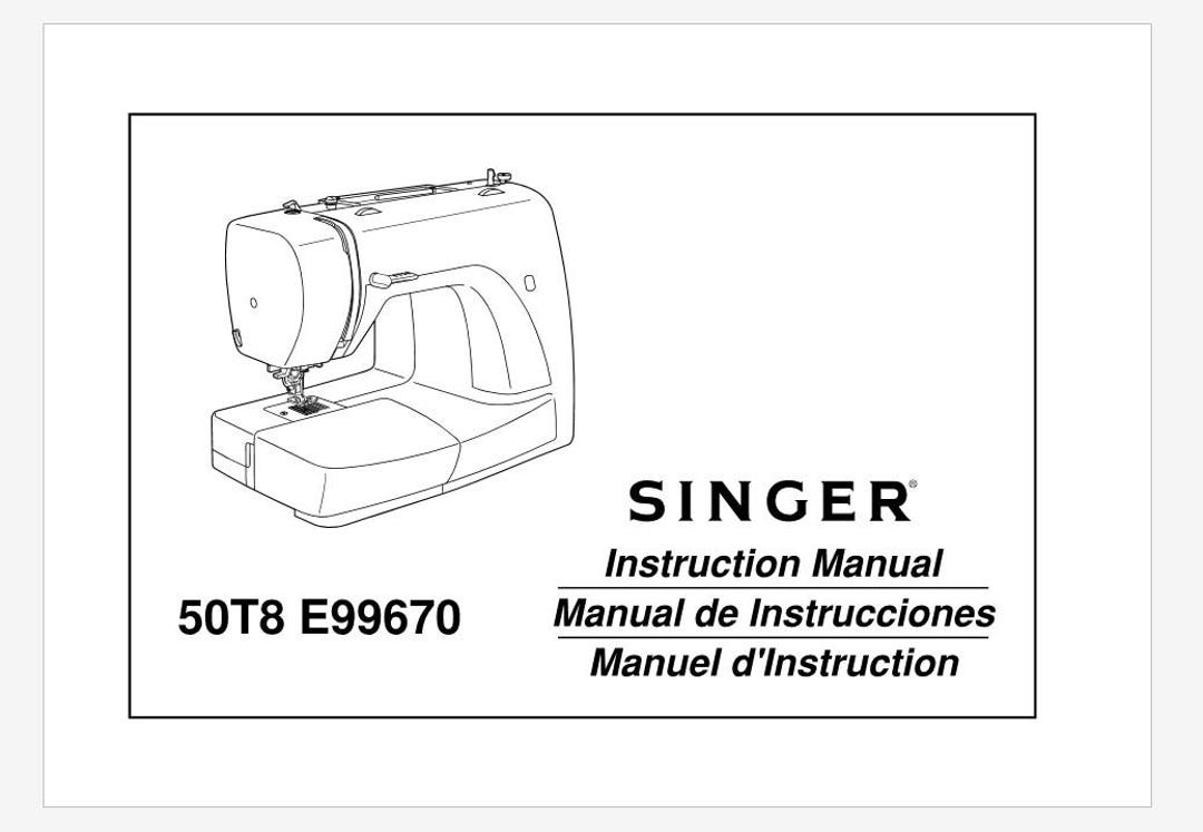 Singer 50T8 E99670 Operation Instruction Manual Owner's Manual - Etsy