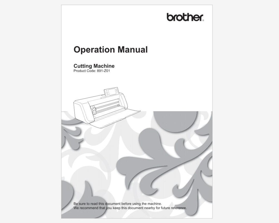Brother Scan N Cut CM550DX Operation Instruction Manual Instant ...