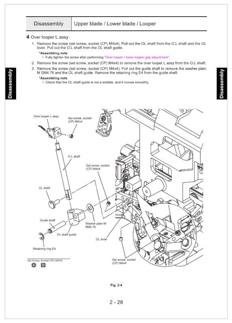 Brother 1034DX, 2104D, 2104DV, 2504D Serger Service Manual and Parts ...