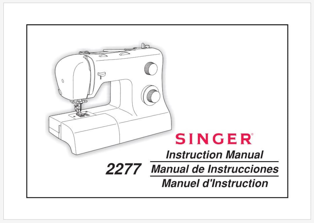 Singer Tradition 2277 Instruction Manual Operator's Manual - Etsy