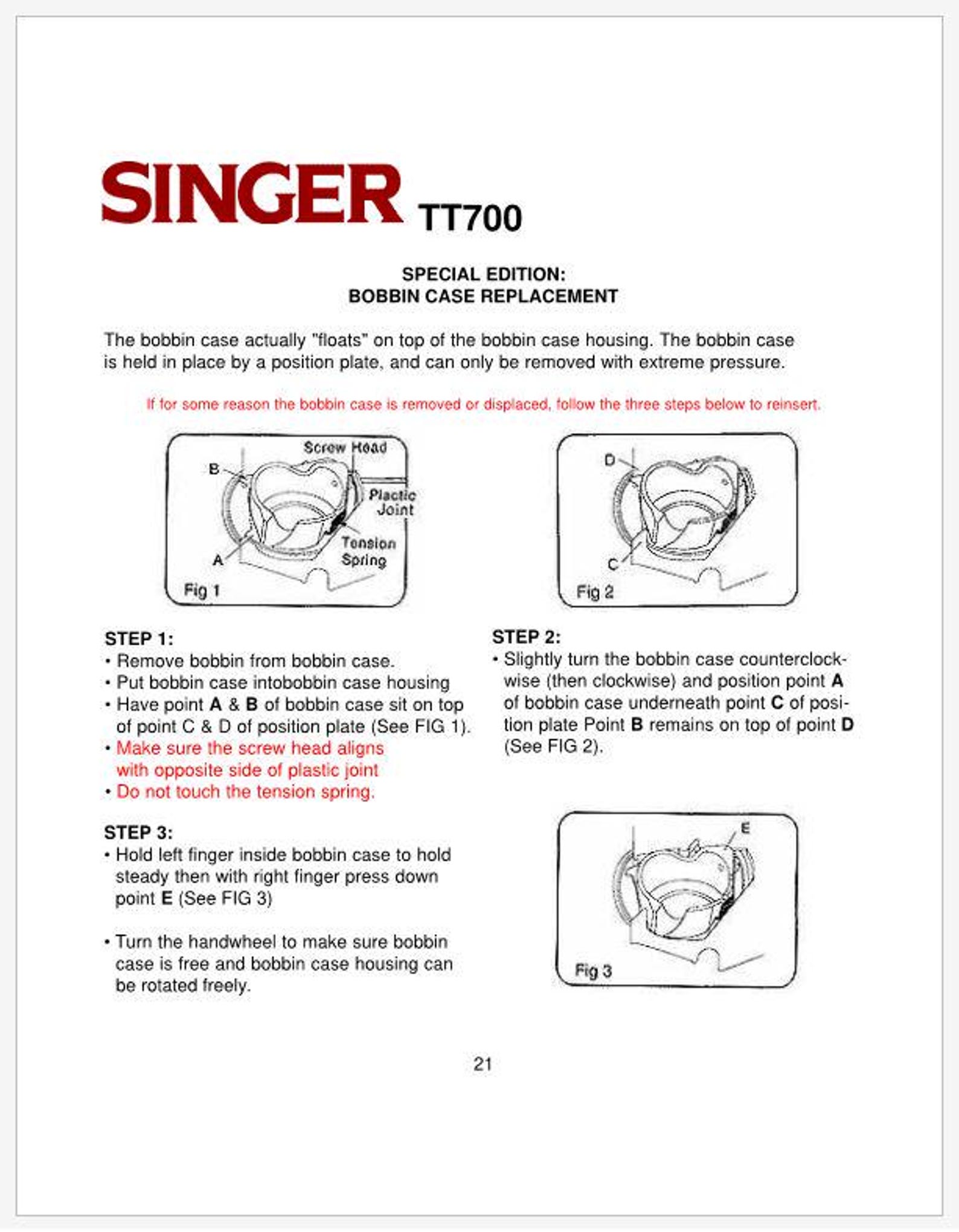 Singer Tiny Taylor TT700 Operator's Instruction Manual PDF Download - Etsy