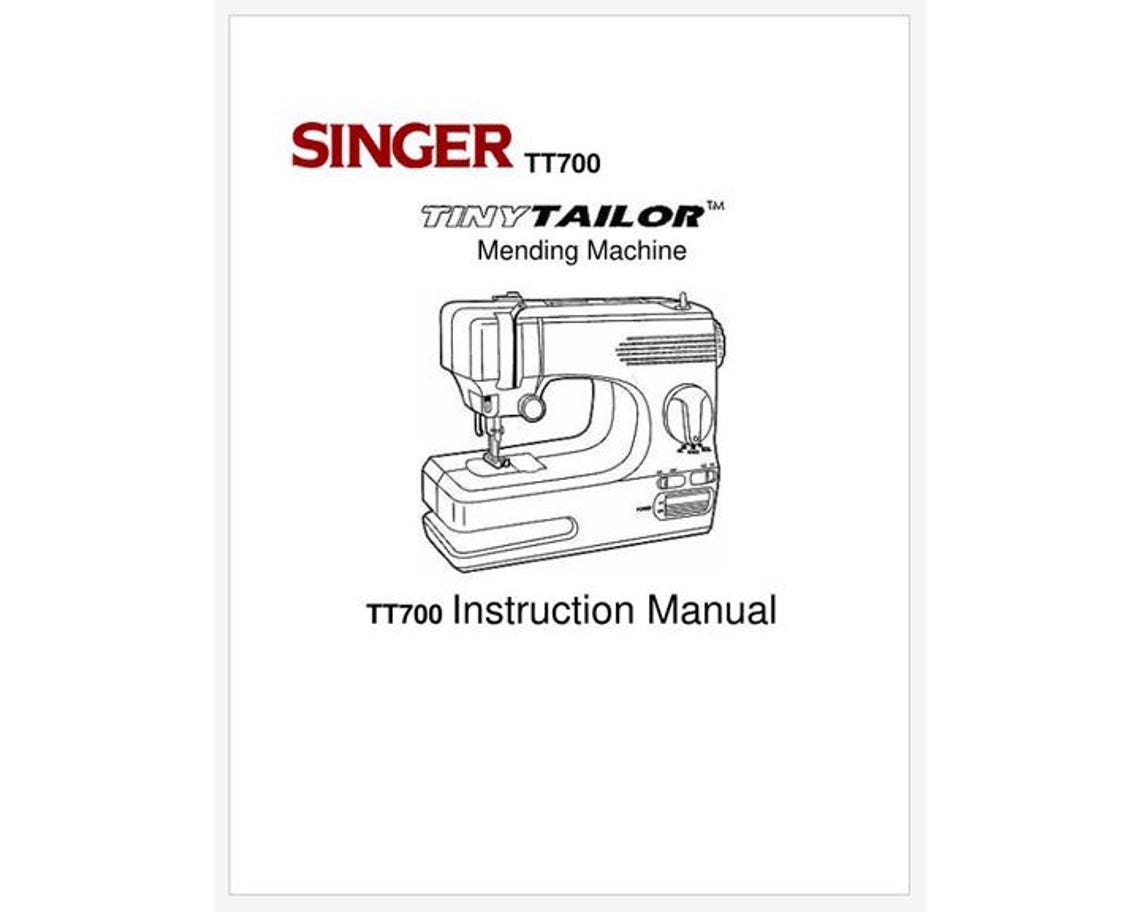 Singer Tiny Taylor TT700 Operator's Instruction Manual PDF Download - Etsy