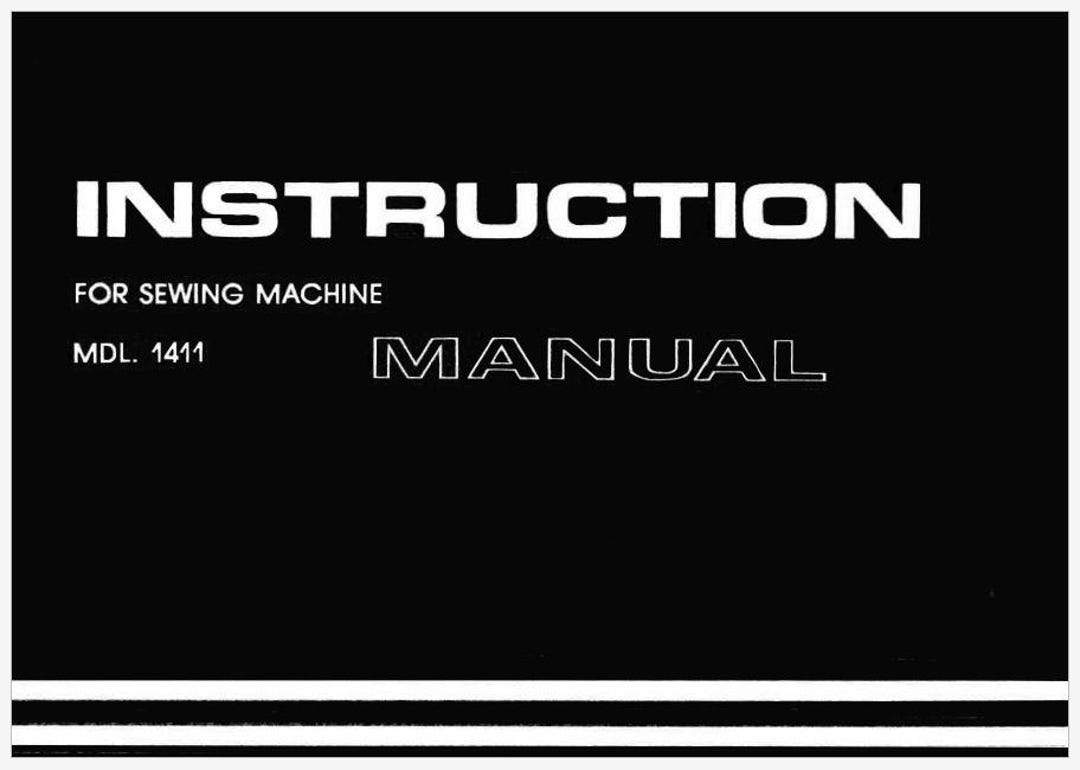 Singer Model 1411 Operation Instruction Manual Instant Download - Etsy