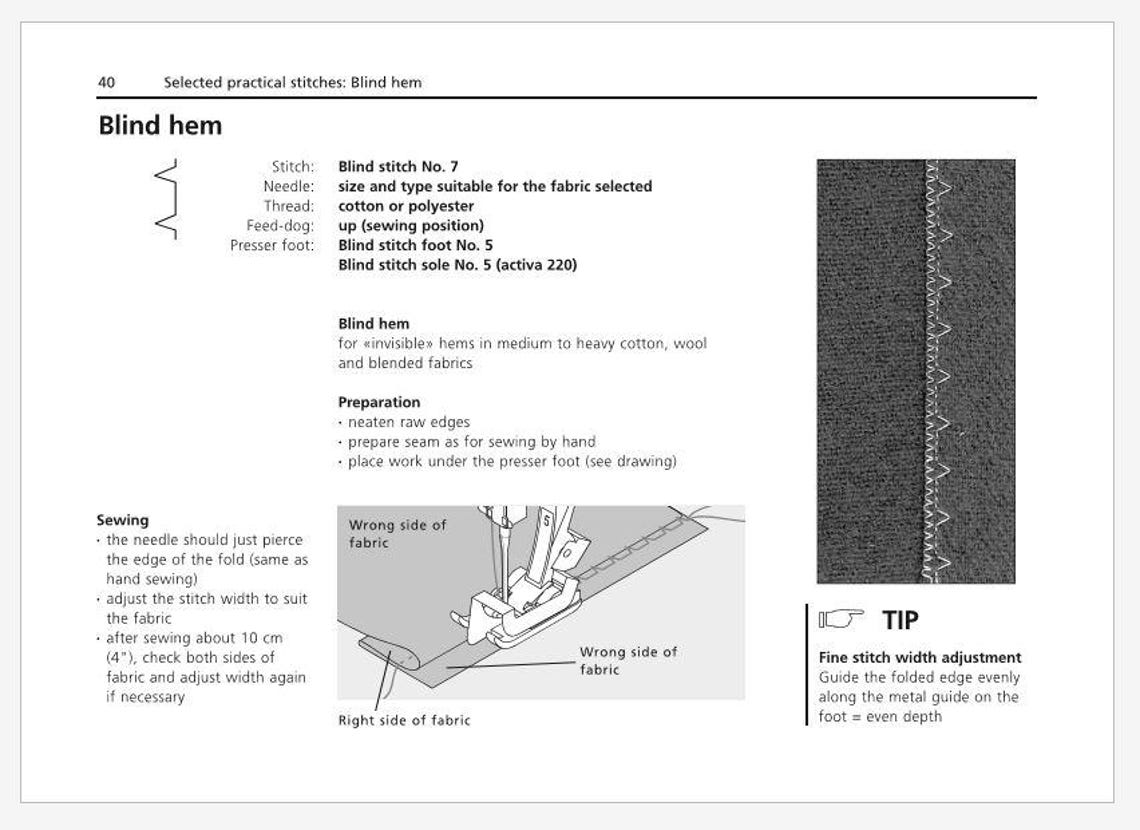 Bernina Activa 220, Activa 230 and Activa 240 Operation Instruction ...