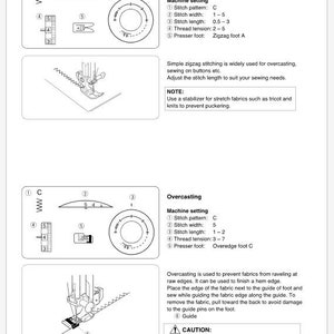 Baby Lock Zeal BL35B Instruction Sewing Machine Instruction Manual PDF ...