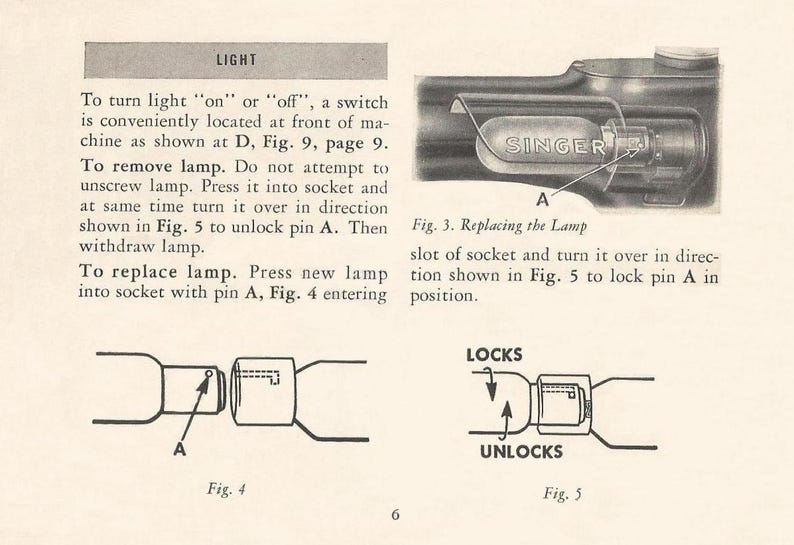 Singer Featherweight 221, 221-1 Operator's Instruction Manual Instant ...