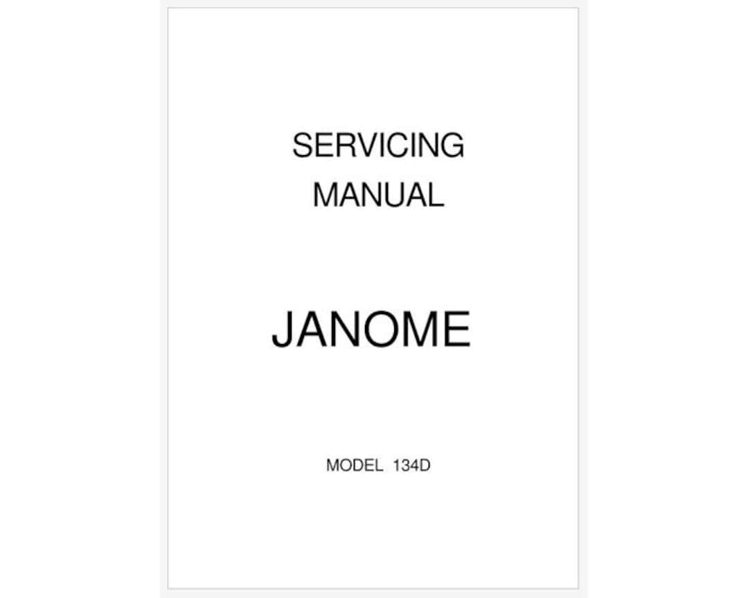 Janome My Lock 134D Adjustment and Service Manual PDF Instant Download ...