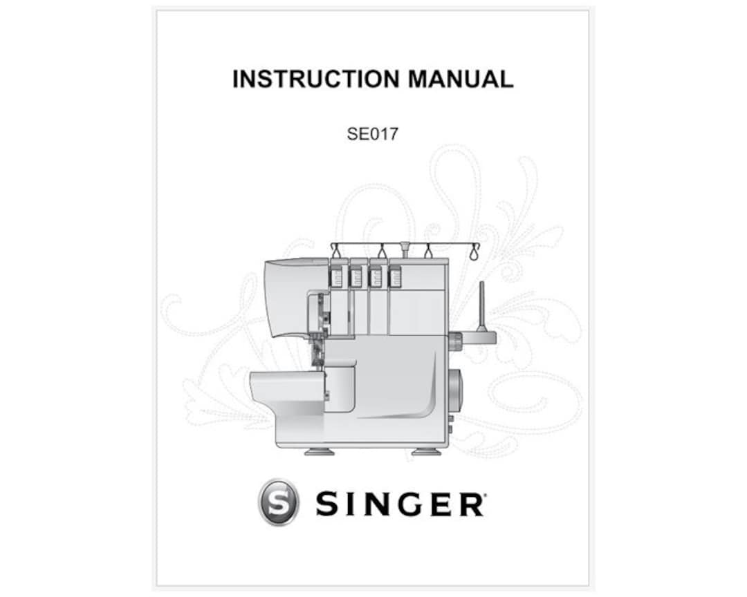 Singer Elite SE017 Operator's Instruction Manual PDF - Etsy