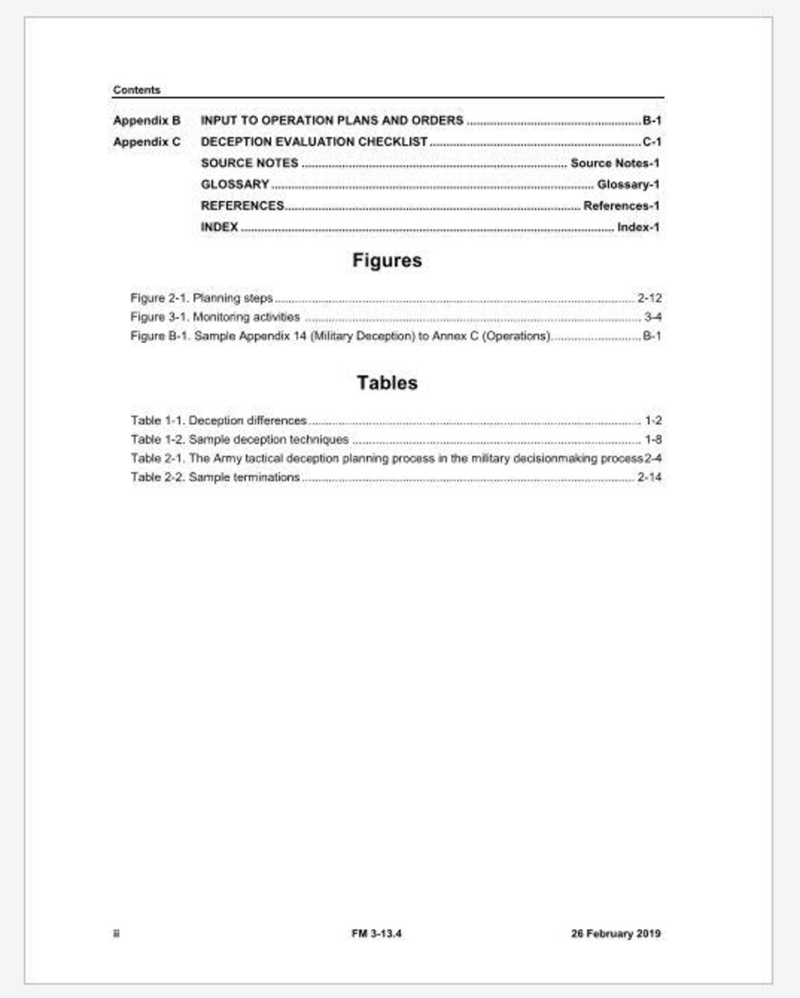 2019 U.S. Army Support to Military Deception Field Manual PDF FM 3-13.4 ...