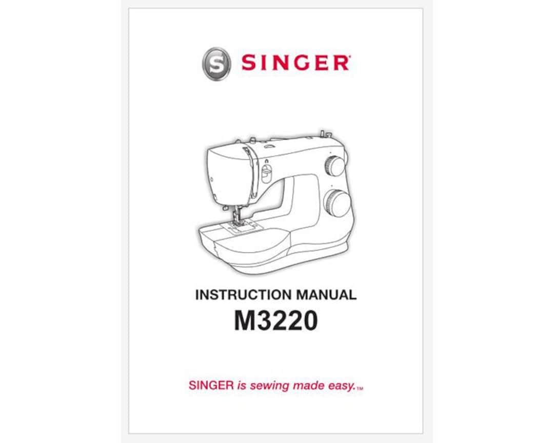 Singer Model M3220 Operation Instruction Manual PDF - Etsy