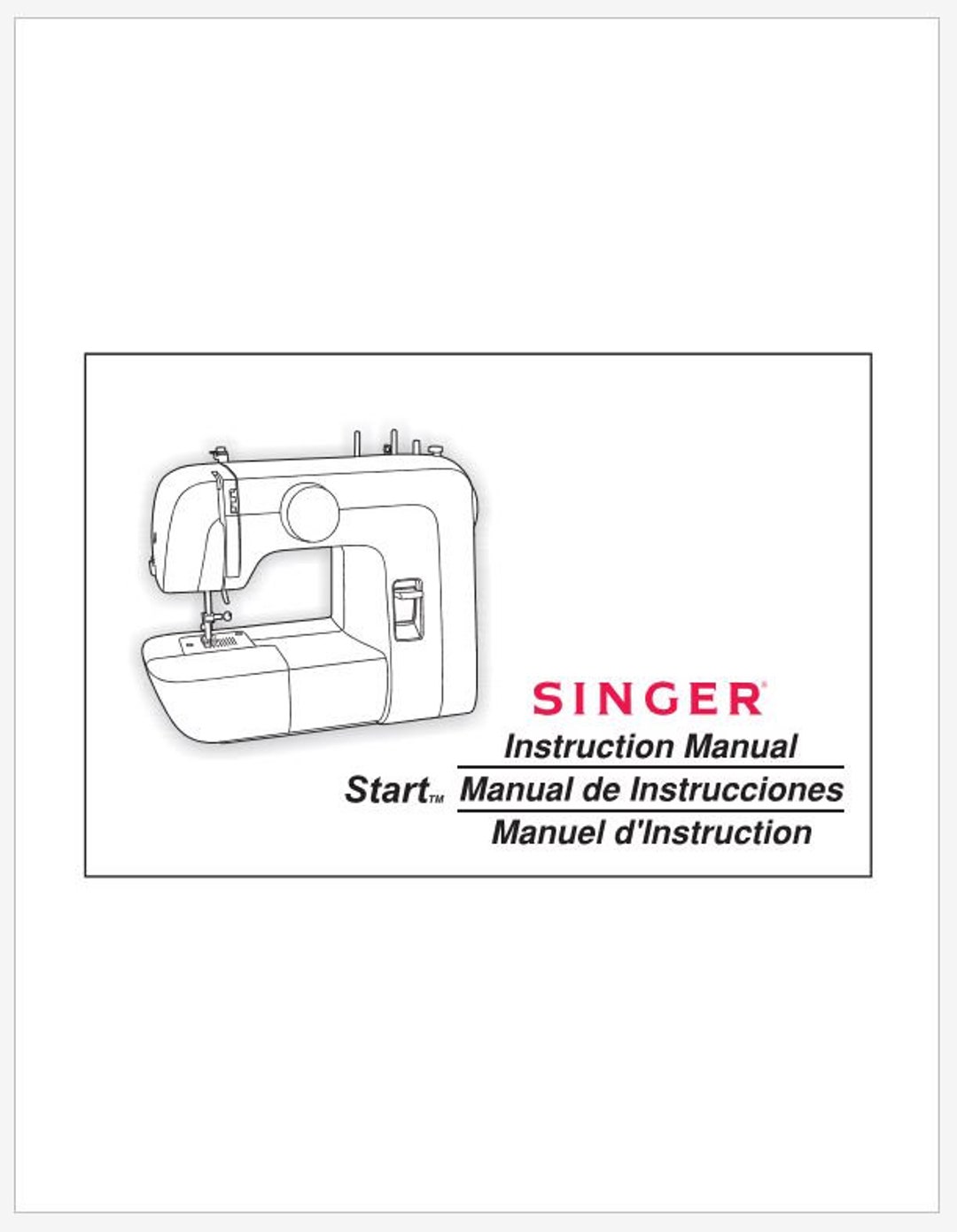 Singer Start 1304 Operator's Instruction Manual PDF Download - Etsy