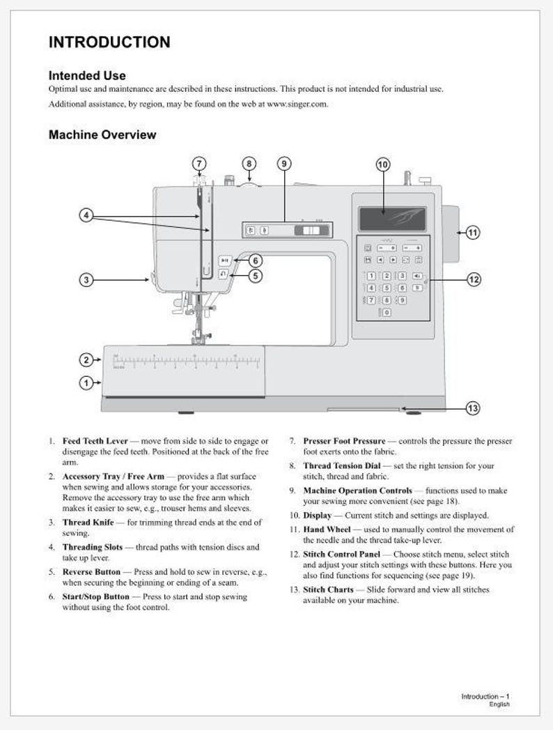 Singer Heavy Duty HD6700C and HD6705C Operator's Instruction Manual PDF ...