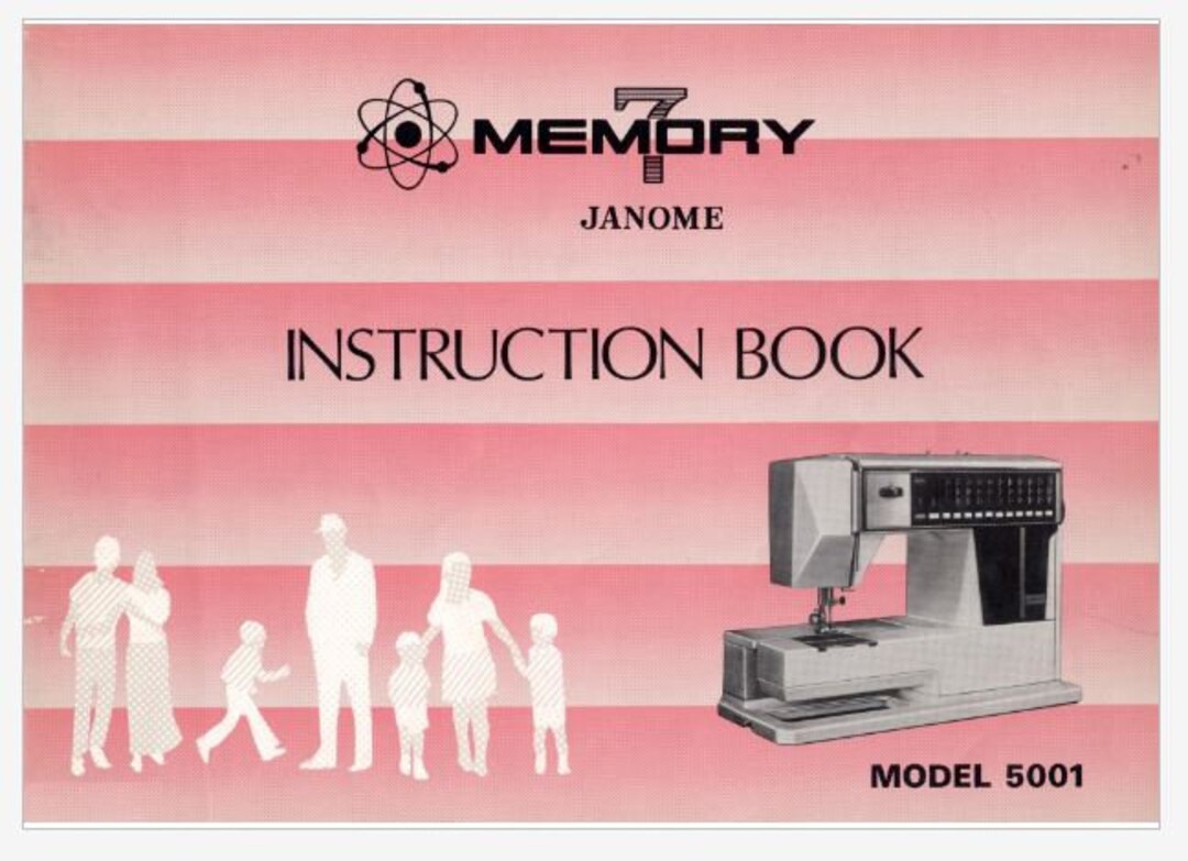 Janome New Home Memory 7 Model 5001 Sewing Machine Instruction Manual ...
