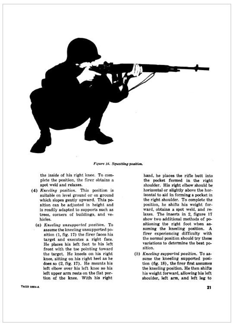 1964 Department of the Army Rifle Marksmanship Field Manual FM 23-71 ...