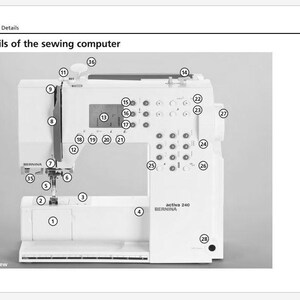 Bernina Activa 220, Activa 230 and Activa 240 Operation Instruction ...