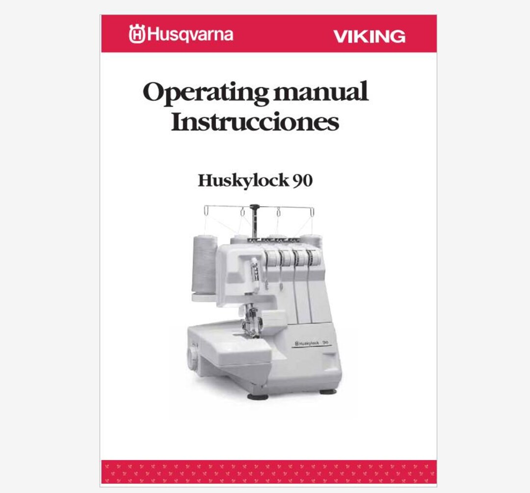 Husqvarna Viking Huskylock 90 Operation Instruction Manual Instant ...