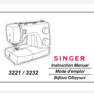 Singer Simple 3221 and 3232 Operator's Instruction Manual PDF - Etsy