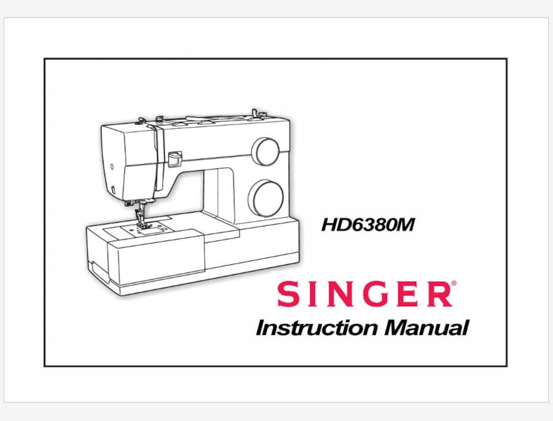 Singer HD6380M Heavy Duty Operation Instruction Manual Owner's Manual ...