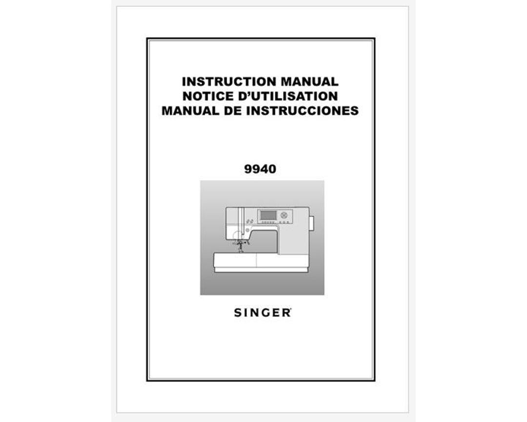 Singer Quantum 9940 Operation Instruction Manual PDF - Etsy