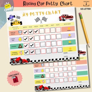 Editable Cars Potty Chart|printable CARS POTTY Chart |racing Cars Potty ...