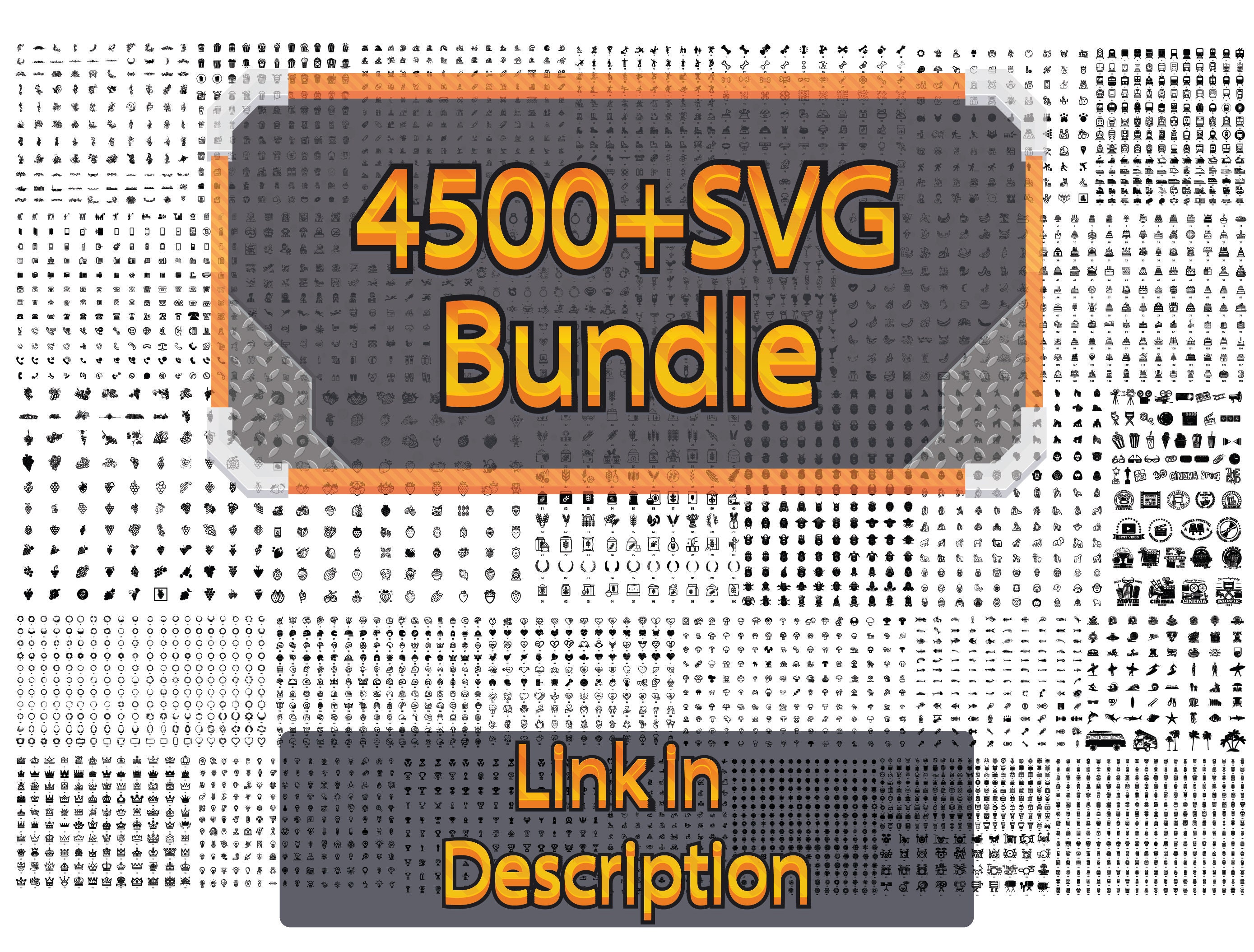 Cinema Movie Film SVG Bundle Silhouettes, Logos, Clipart, Cut Files EPS ...