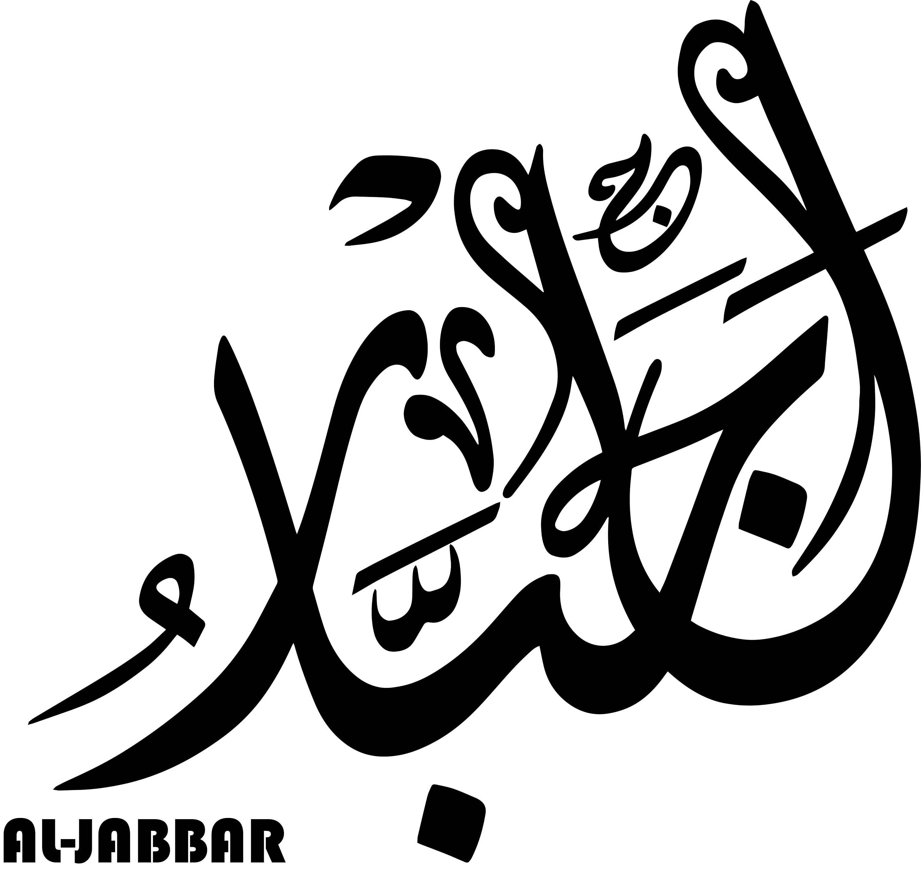 Al Jabbar الجبار Arabic Calligraphy - Etsy