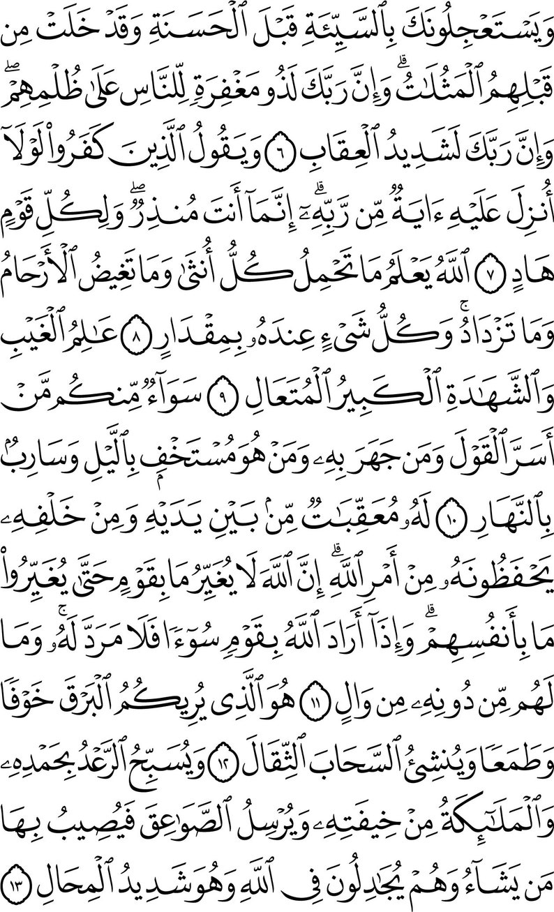 Digital Surah Rad / Ra'd 13 All Verses SVG PNG .AI Vector Illustrator ...
